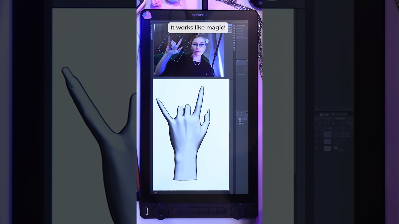 ✏️New hand model from the fresh Clip Studio Ver. 5.0 is so amazing! OwO💖 #sponsored