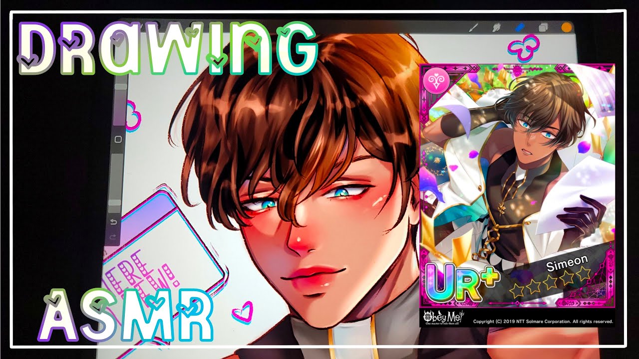Drawing Simeon from Obey Me again! Drawing ASMR
