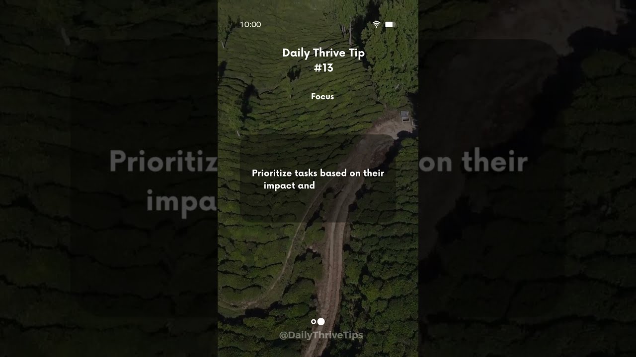 Daily Thrive Tip #13