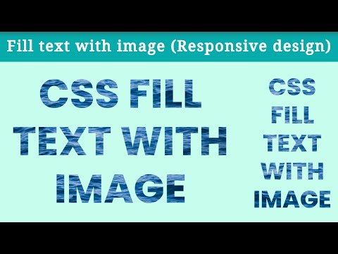 Fill text with image using CSS - Responsive design