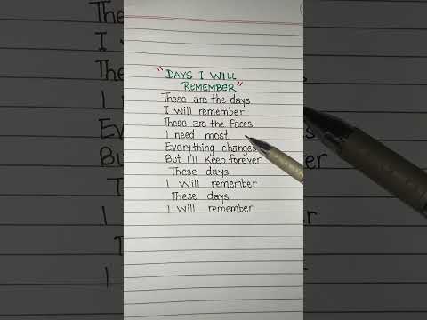 Days I will remember ~ Tyrone wells #songlyrics #viral