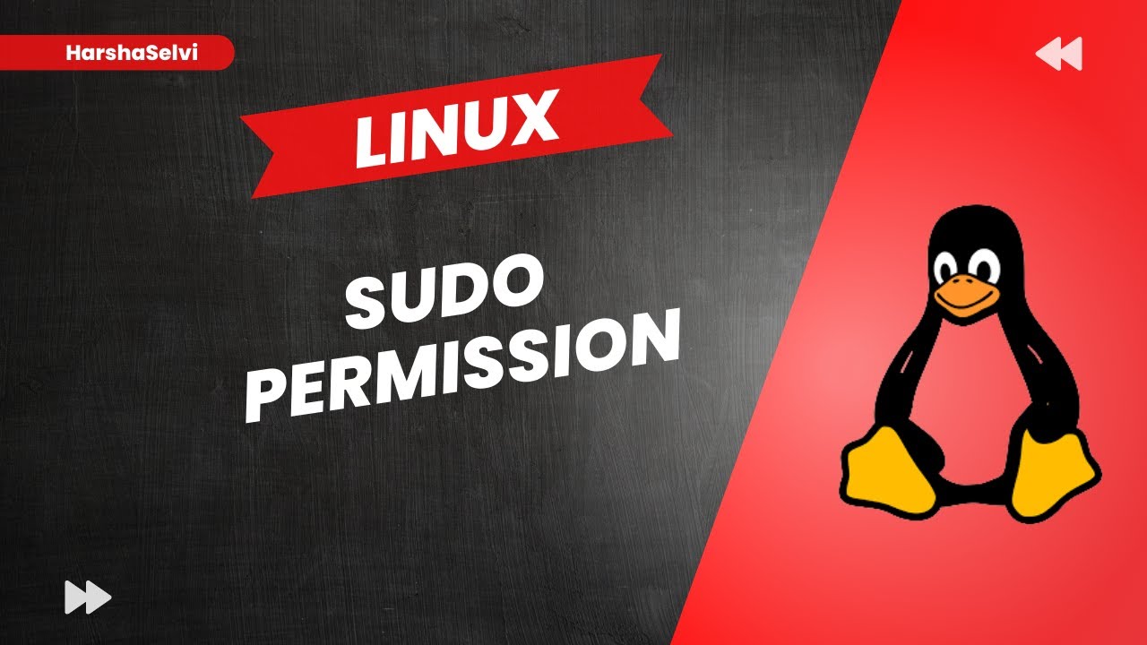 Linux Sudo Permission | Tamil | HarshaSelvi