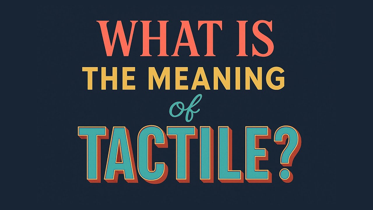 What is the meaning of Tactile?