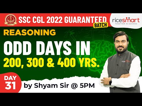 Calendar Odd Days in 200, 300 and 400 Years | Calendar Problem Tricks | Reasoning by Shyam Asare