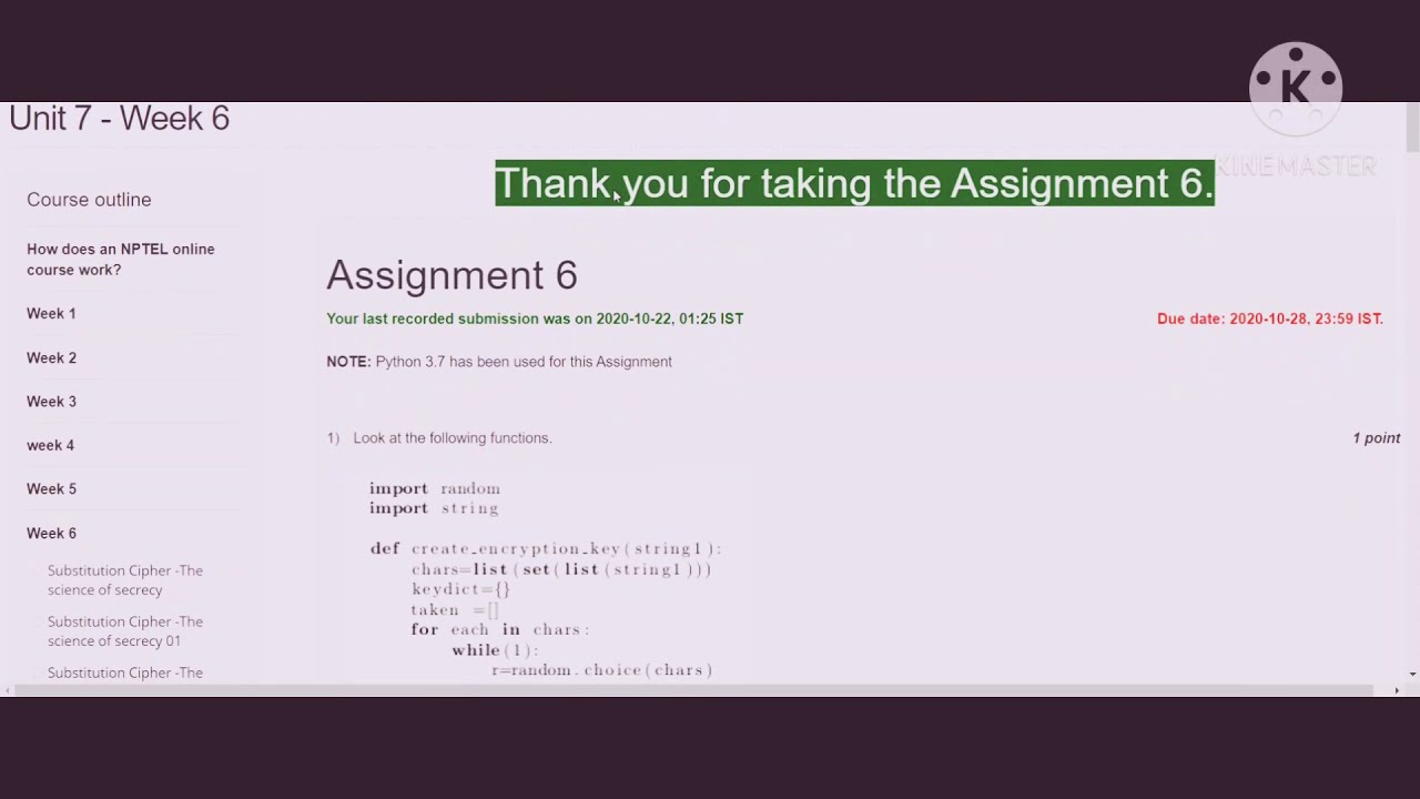 THE JOY OF COMPUTING USING PYTHON WEEK 6