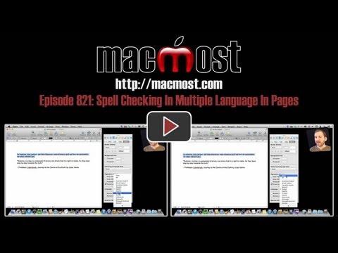 Spell Checking In Multiple Language In Pages (MacMost Now 821)