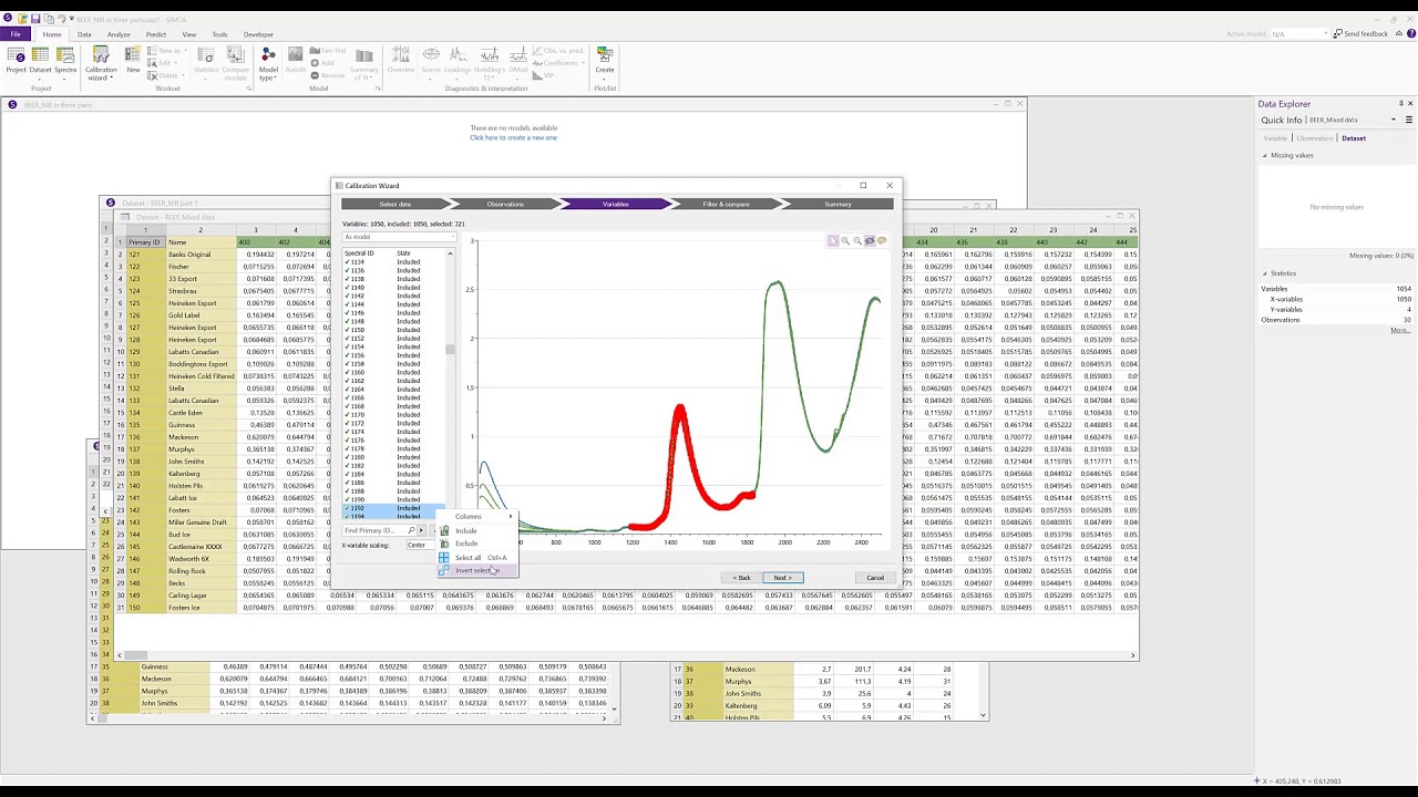 SIMCA 17 Calibration Wizard