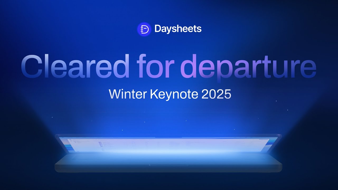 Daysheets Winter 2025 Keynote