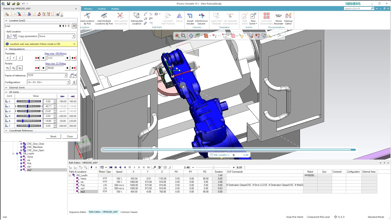 Basic Simulation - 10 Basic robot opertation