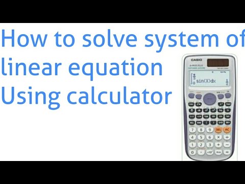 Solve system of linear equation using calculator