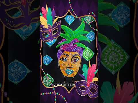 Carnival Mardis Gras Art Collection - Phyllis Moon Mixed Media Artist