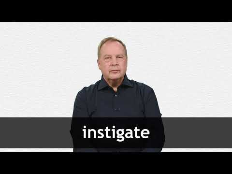 INSTIGATE - Definition & Translations | Collins English Dictionary