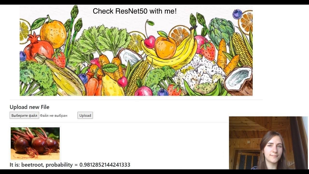 ResNet-50 web-app for image classification