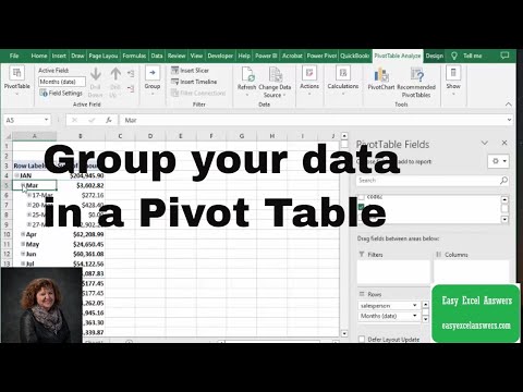 Grouping your data in a Pivot Table in Excel