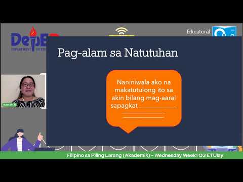Filipino sa Piling Larang (Akademik) - Wednesday Week1 Q3 ETUlay
