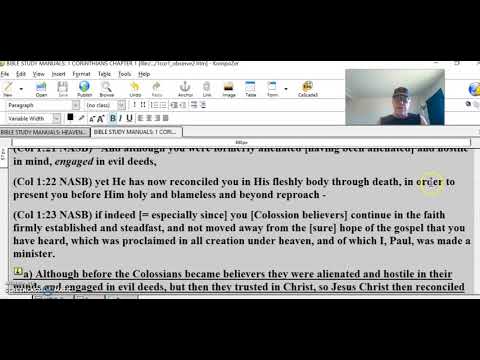 1 Cor 1 #10 Every Spiritual Blessing Believers Blameless