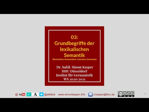 03 Semantik: Grundbegriffe der lexikalischen Semantik