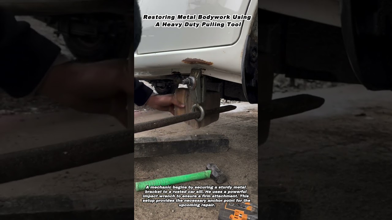 Restoring Metal Bodywork Using A Heavy Duty Pulling Tool