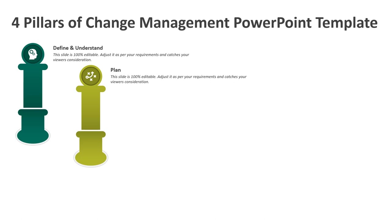 4 Pillars of Change Management PowerPoint Template | Kridha Graphics
