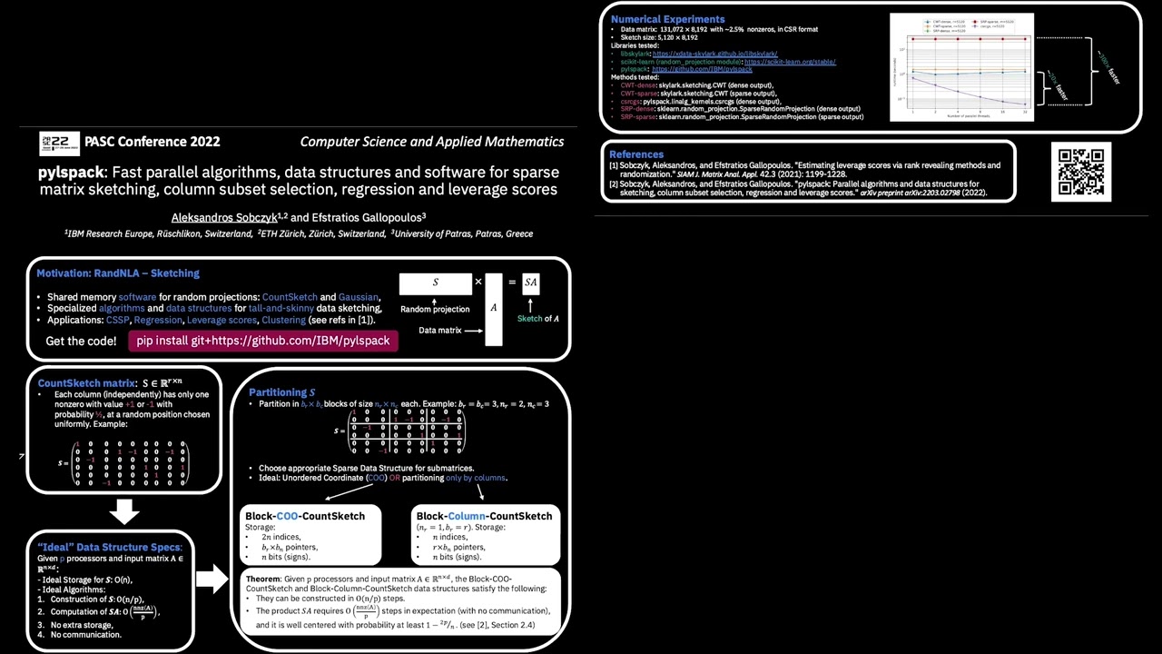 Teaser P03: Pylspack: Fast Parallel Algorithms, Data Structures and Software for Sparse Matrix...