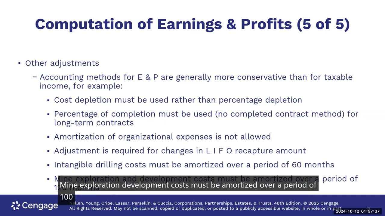 Chapter 5 PowerPoint Lecture   Corporations   Earnings and Profits and Dividend Distributions