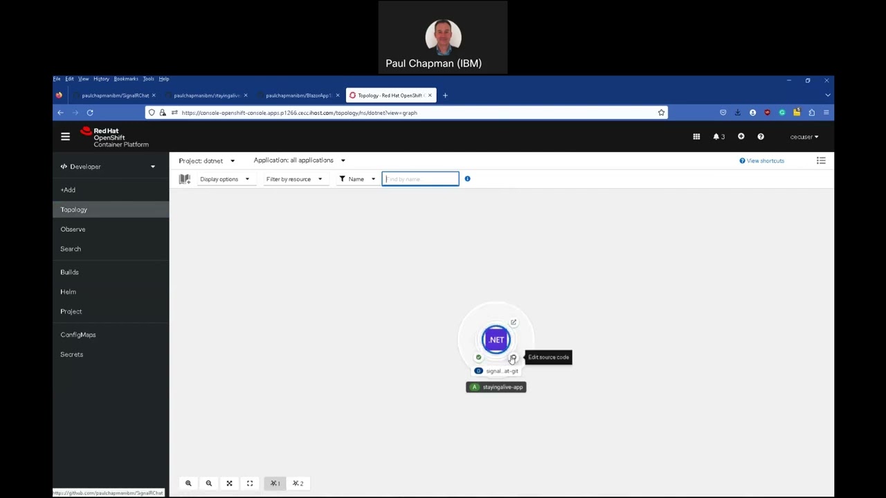 .NET Messaging App from GitHub to OpenShift GUI in 90 seconds.