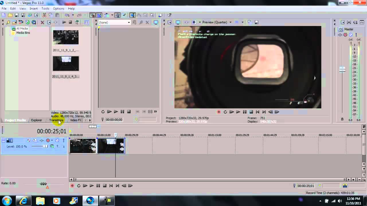 Sony Vegas Pro 11: Transitions Tutorial