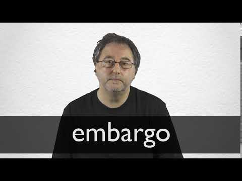 'EMBARGO' 的 简体中文 Translation | 柯林斯 英语 - 汉语词典