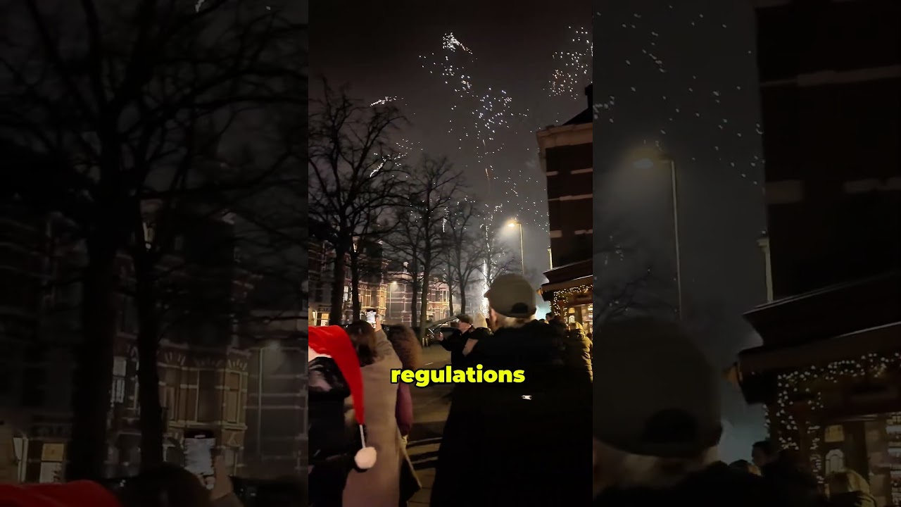 Is Dutch New Year Celebration Really the WILDEST? #newyear #netherlands #shorts