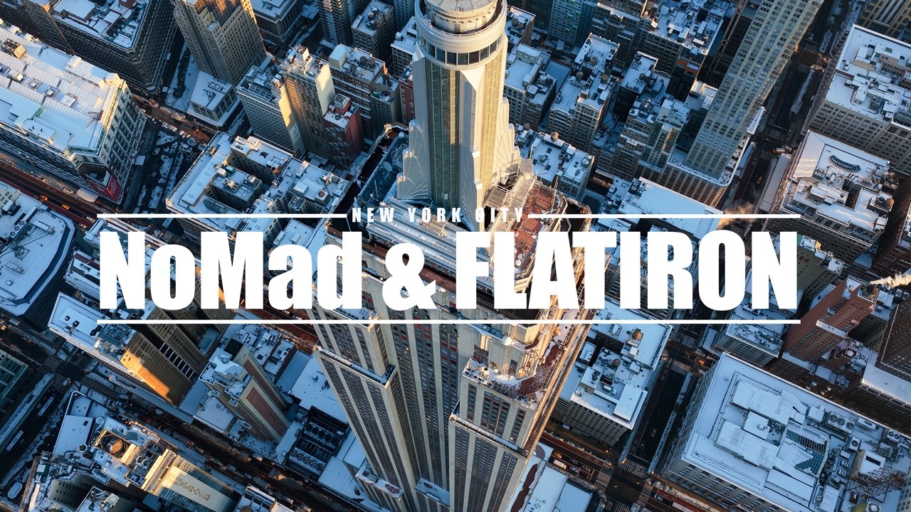 Drone FlatIron & NoMad - Winter NYC
