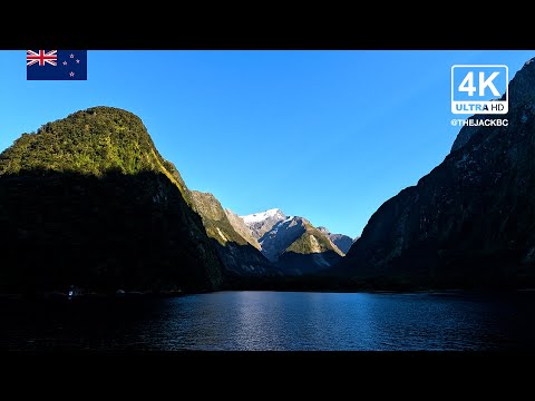 4K New Zealand Landscape Background | Milford Sound | Relaxing Ambient Wallpaper | 101