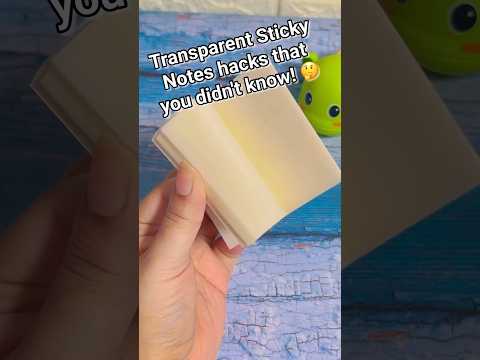 Transparent Sticky Notes hacks that you didn’t know!!😱🤓#shorts #lifehack #fruity