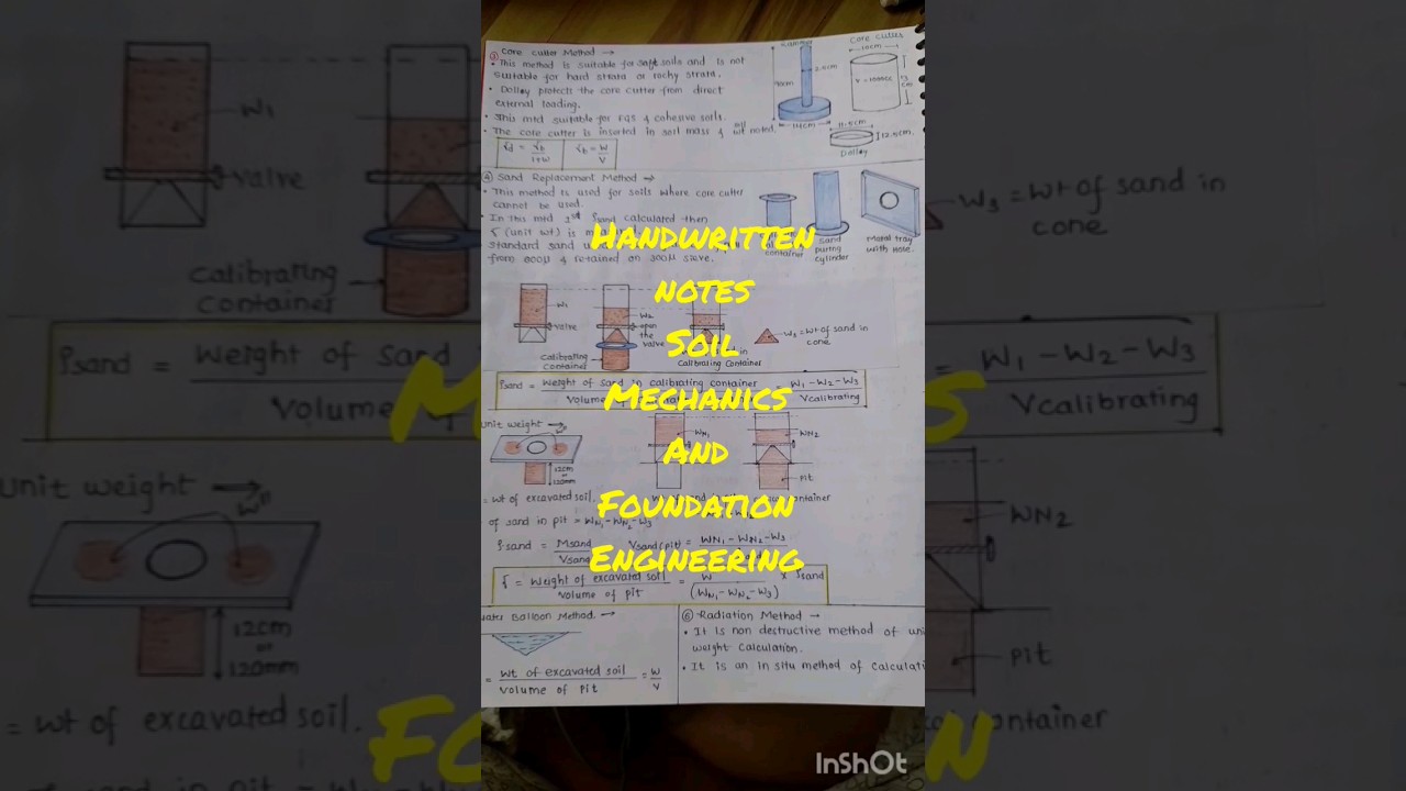 # Handwritten notes soil mechanics ✍️📚📒# shorts #geotechnical engineering notes