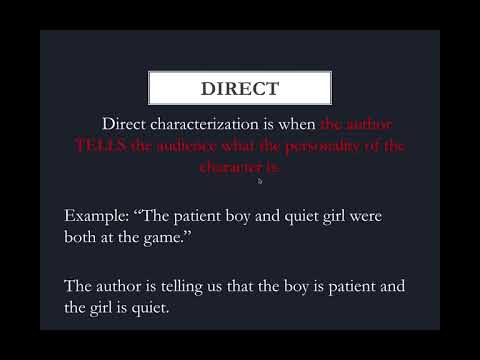 Characterization, Static:Dynamic, Foils Walkthrough