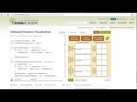 Visualization of Biased and Unbiased Variance