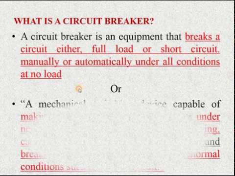 Circuit breaker definition and air circuit breaker