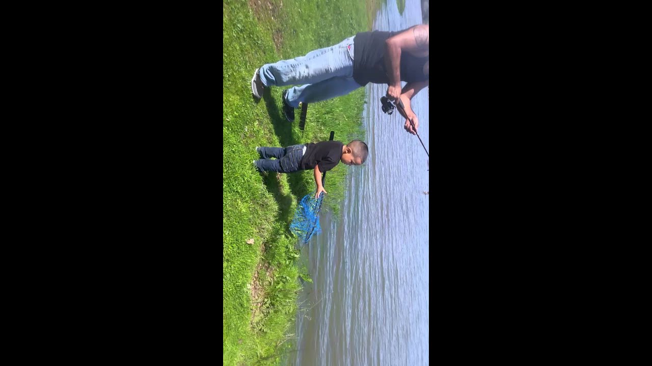 Conrads first fish @ Collins lake