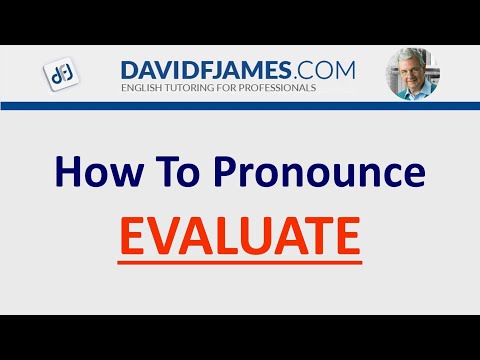 How to Pronounce EVALUATE (4 Syllables)