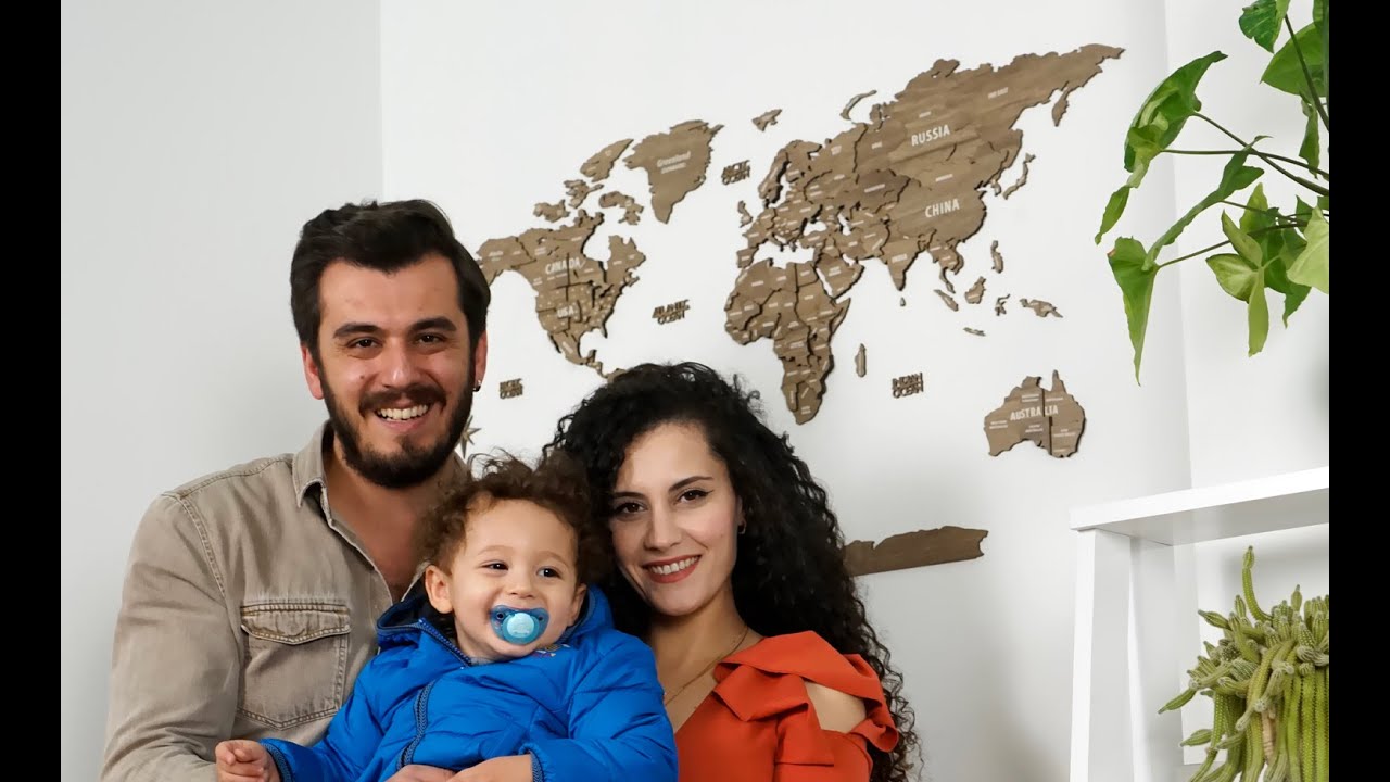ColorfullWorlds 3D Multilayer Wooden World Map - Betul Color