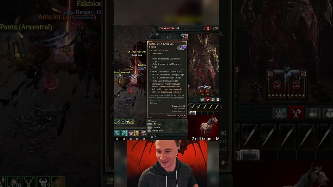 STARLESS SKIES - NEW RING = INSANE - Diablo 4