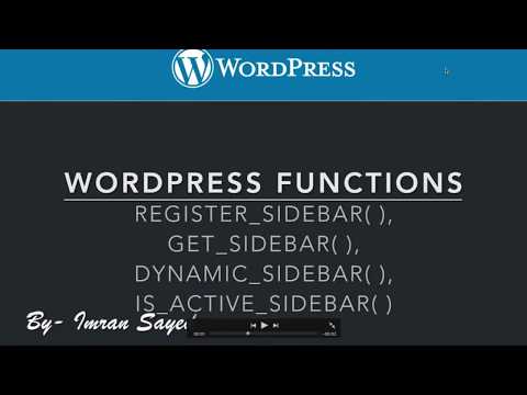 Learn WordPress Functions How to set up Sidebar Widget register sidebar - Mind Luster