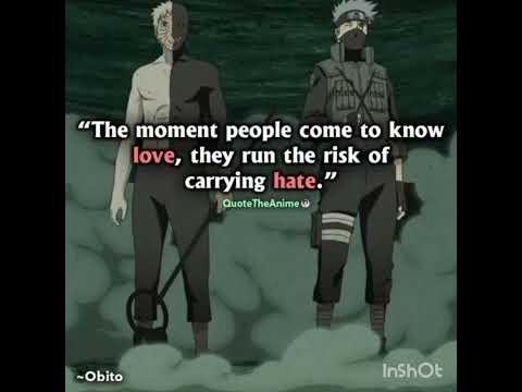 -Obito Quotes About Love ~🔥 sigma 😎 rule#anime