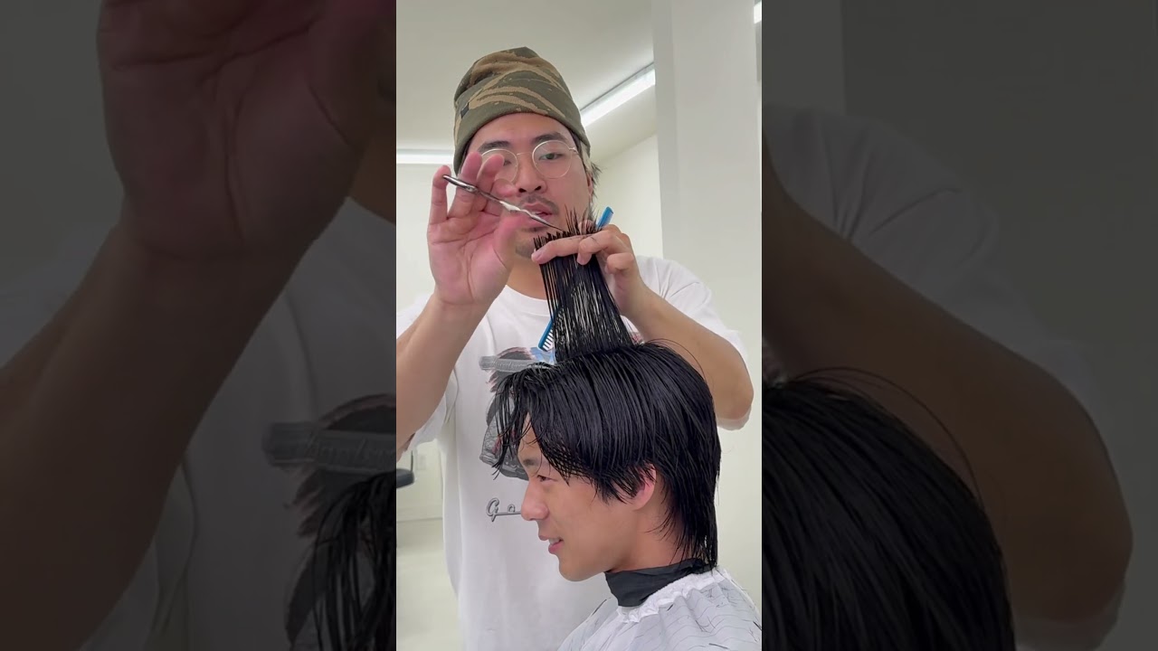 Flow hairstyle on straight Asian hair #philadelphiabarber #phillyhairstylist