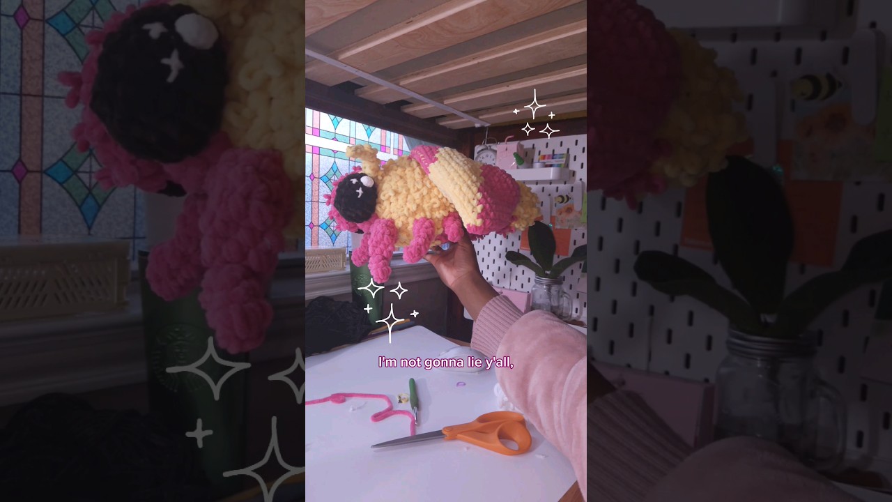 crocheting a rosy maple moth?