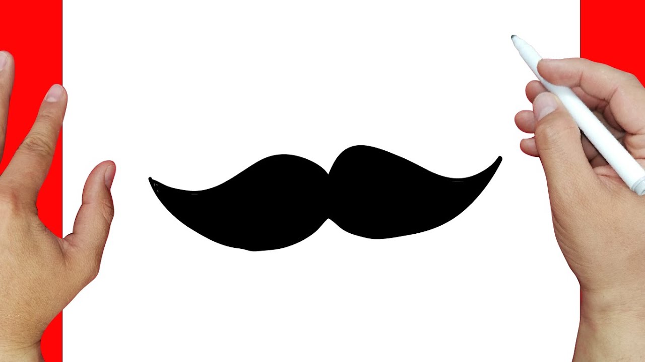 Como dibujar un bigote paso a paso | Dibujos fáciles