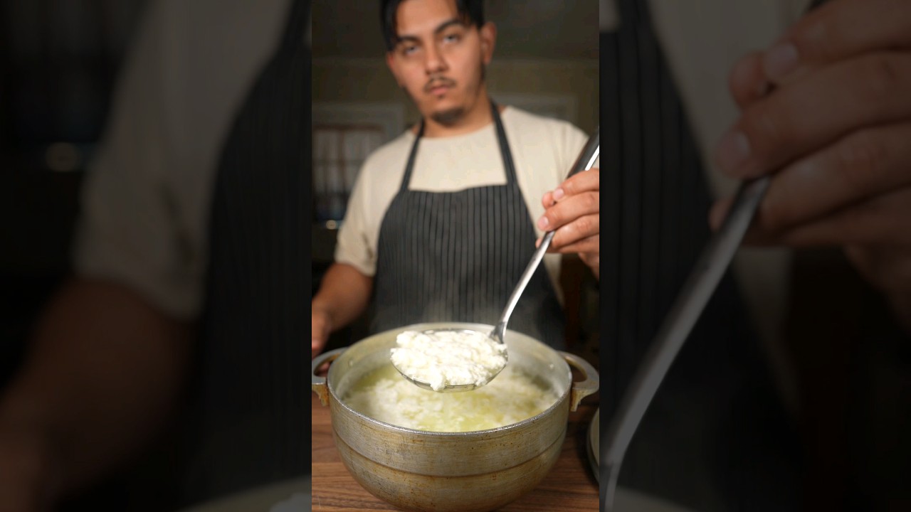 Homemade ricotta cheese! #cheese #ricotta #milk
