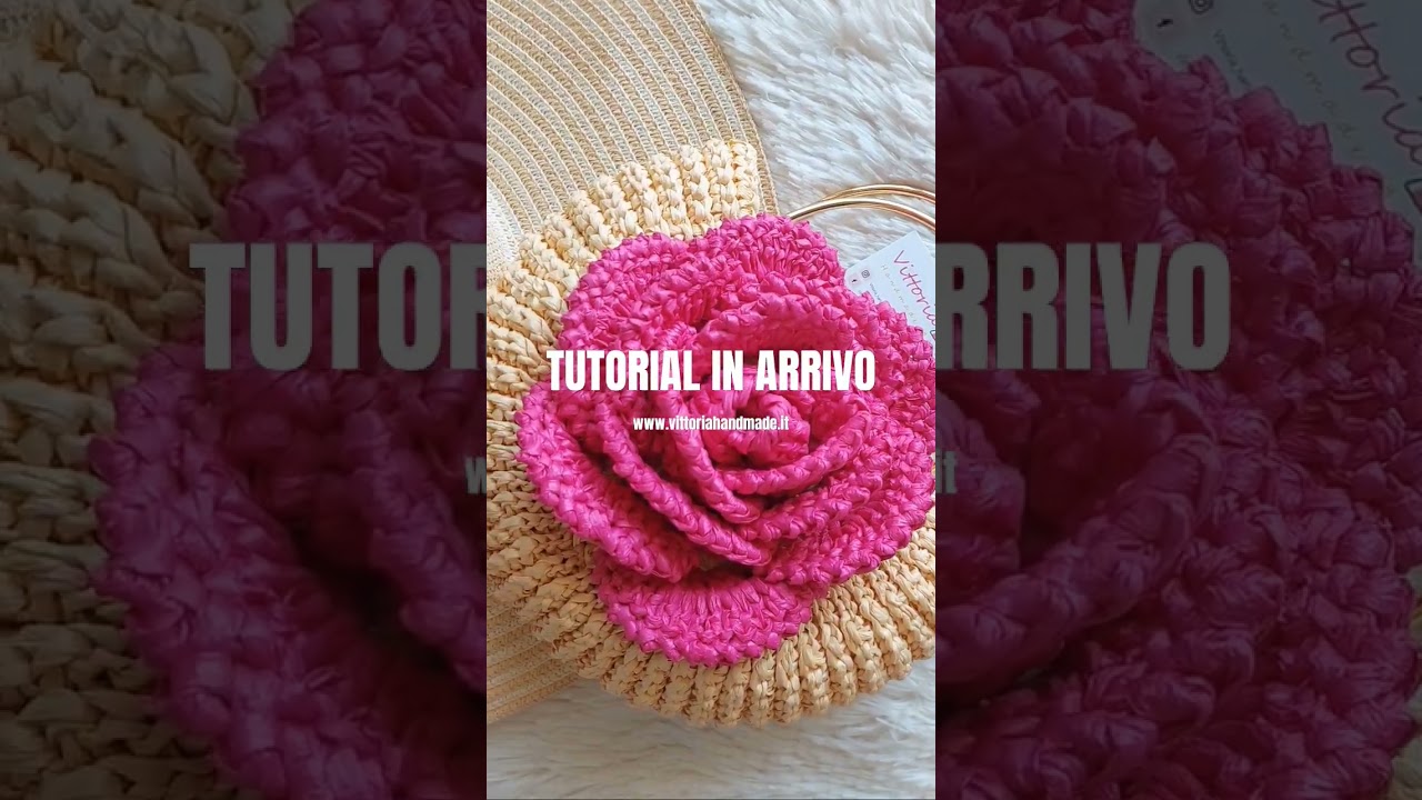 Borsa uncinetto in rafia/bolso crochet en rafia/ tutorial borsa uncinetto