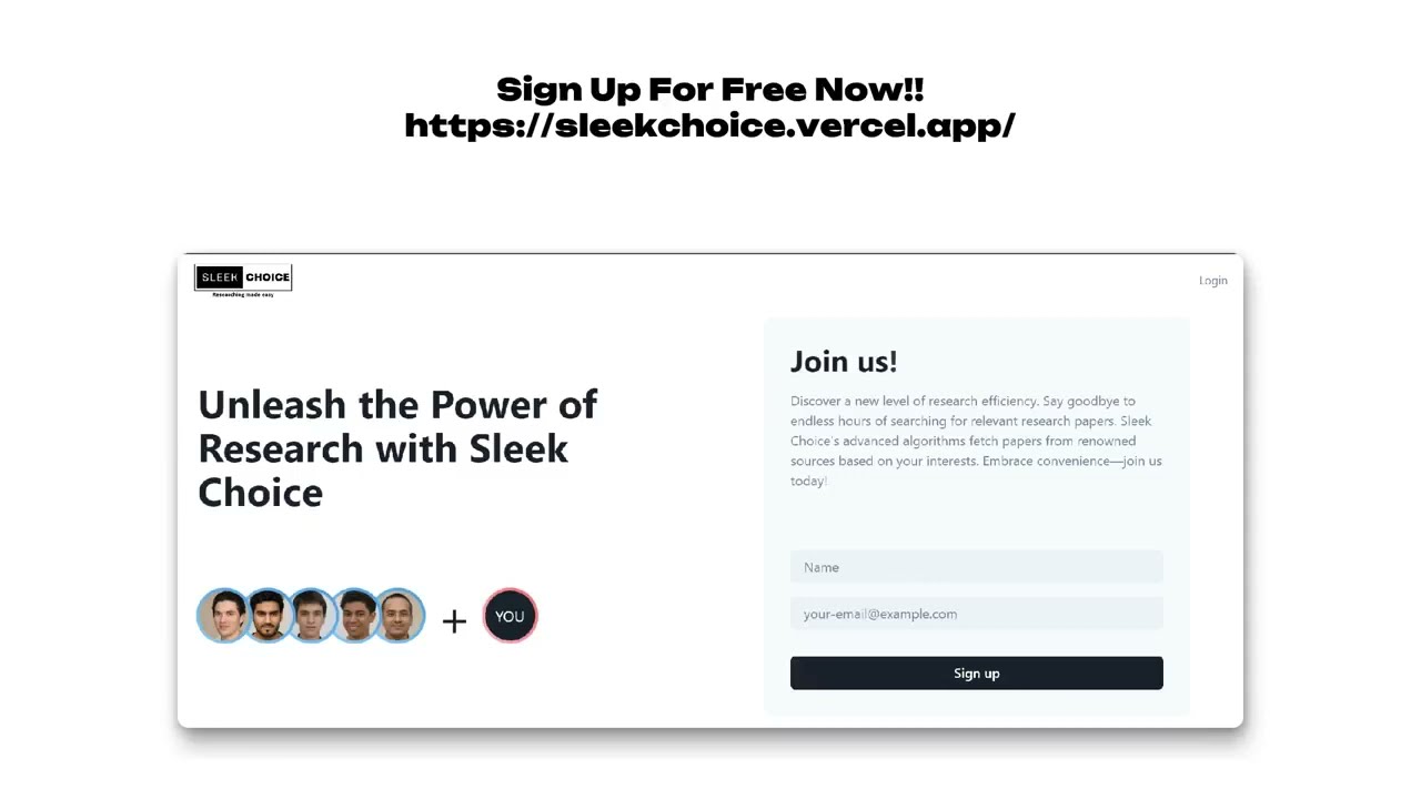 Sleek Choice - HackShark / Devpost 2023