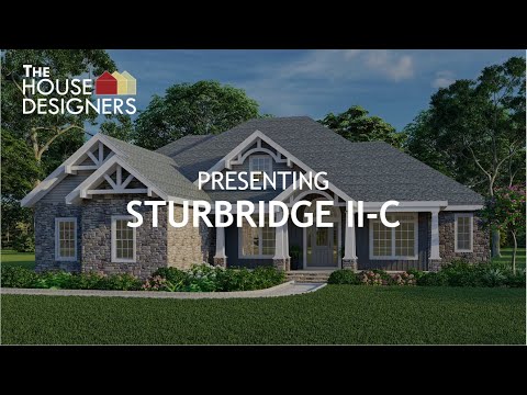 Craftsman Ranch Plan 3D Tour: Sturbridge II-C | THD-4422