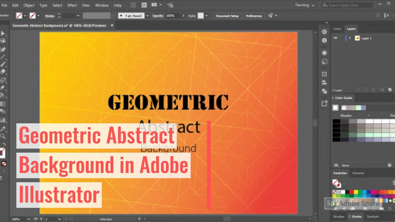 how to create Geometric Abstract Background in Adobe Illustrator